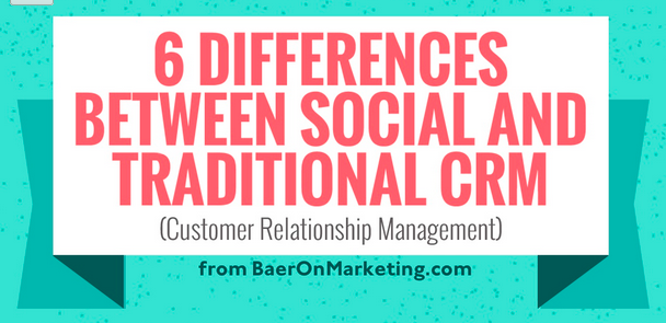 Social Vs. Traditional CRM [INFOGRAPHIC] - Baer On Marketing